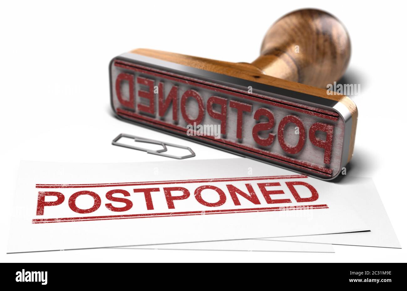 Postpone stamp hi-res stock photography and images - Alamy