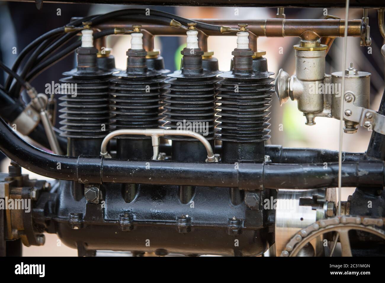 Color close up shot of a very old motorcycle engine Stock Photo - Alamy