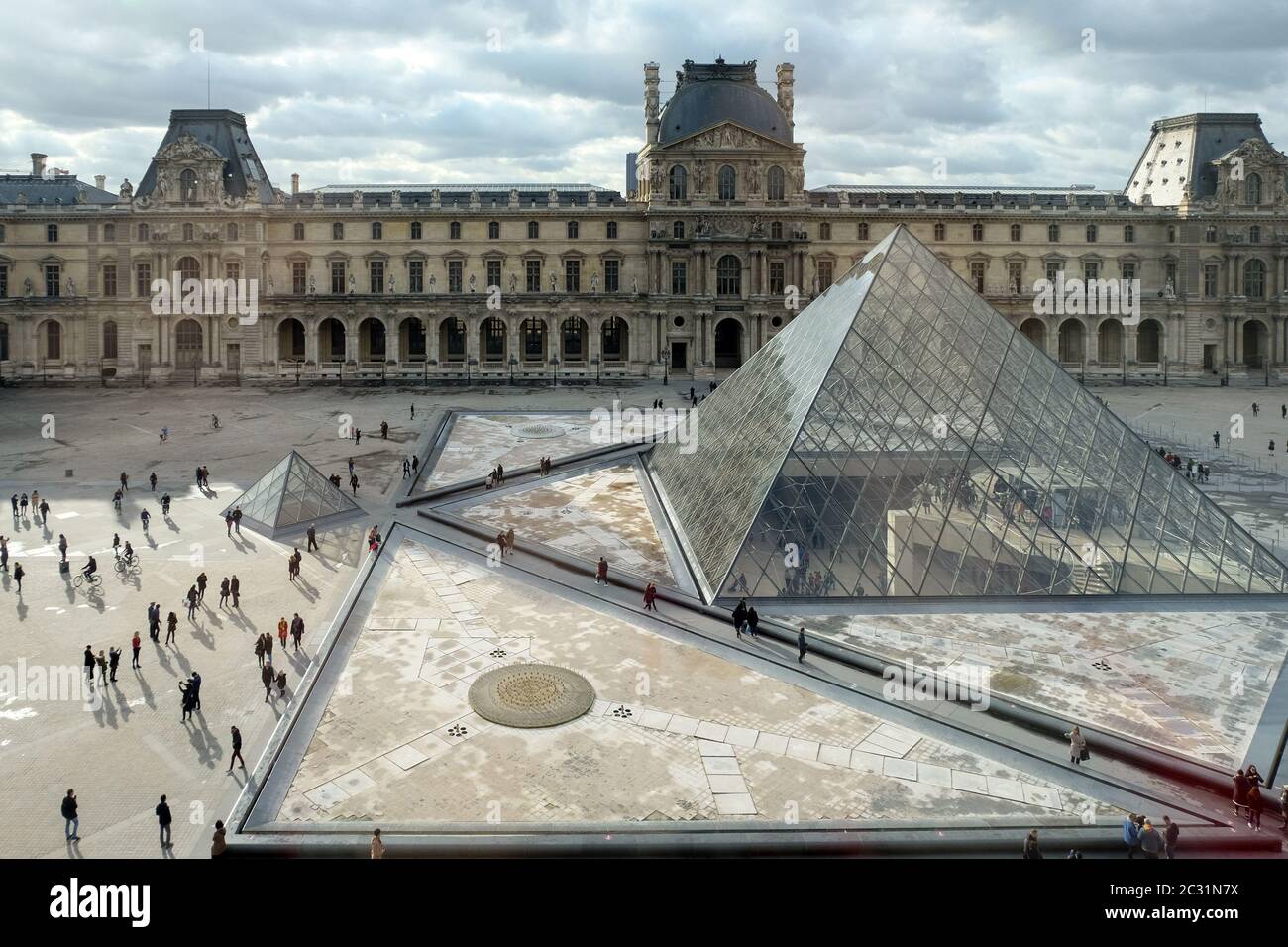 Paris, France - November 2017: The Glass Pyramid in Louvre Paris ...