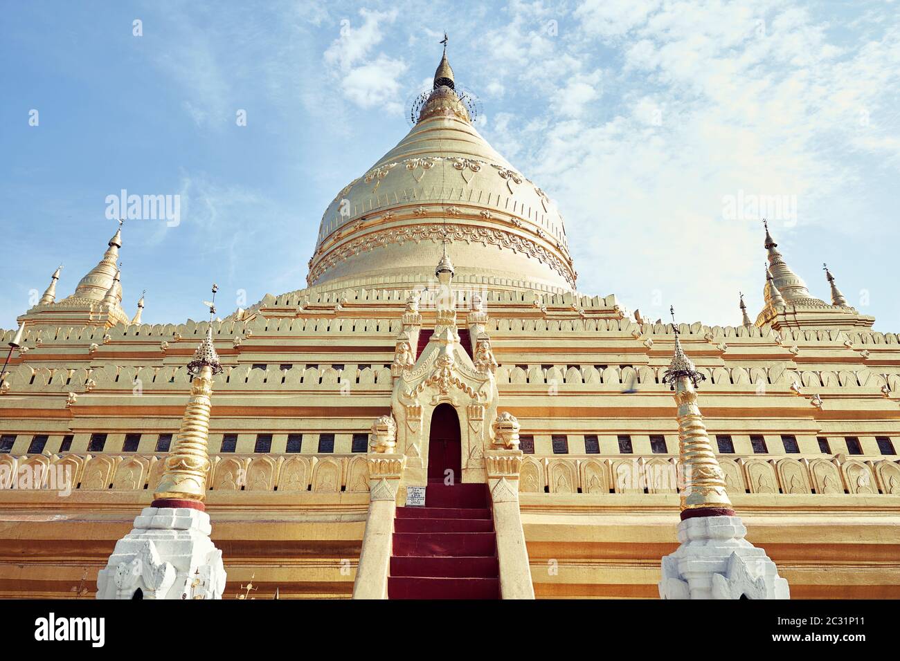 Shwezigon pagan burma structure architecture hi-res stock photography ...
