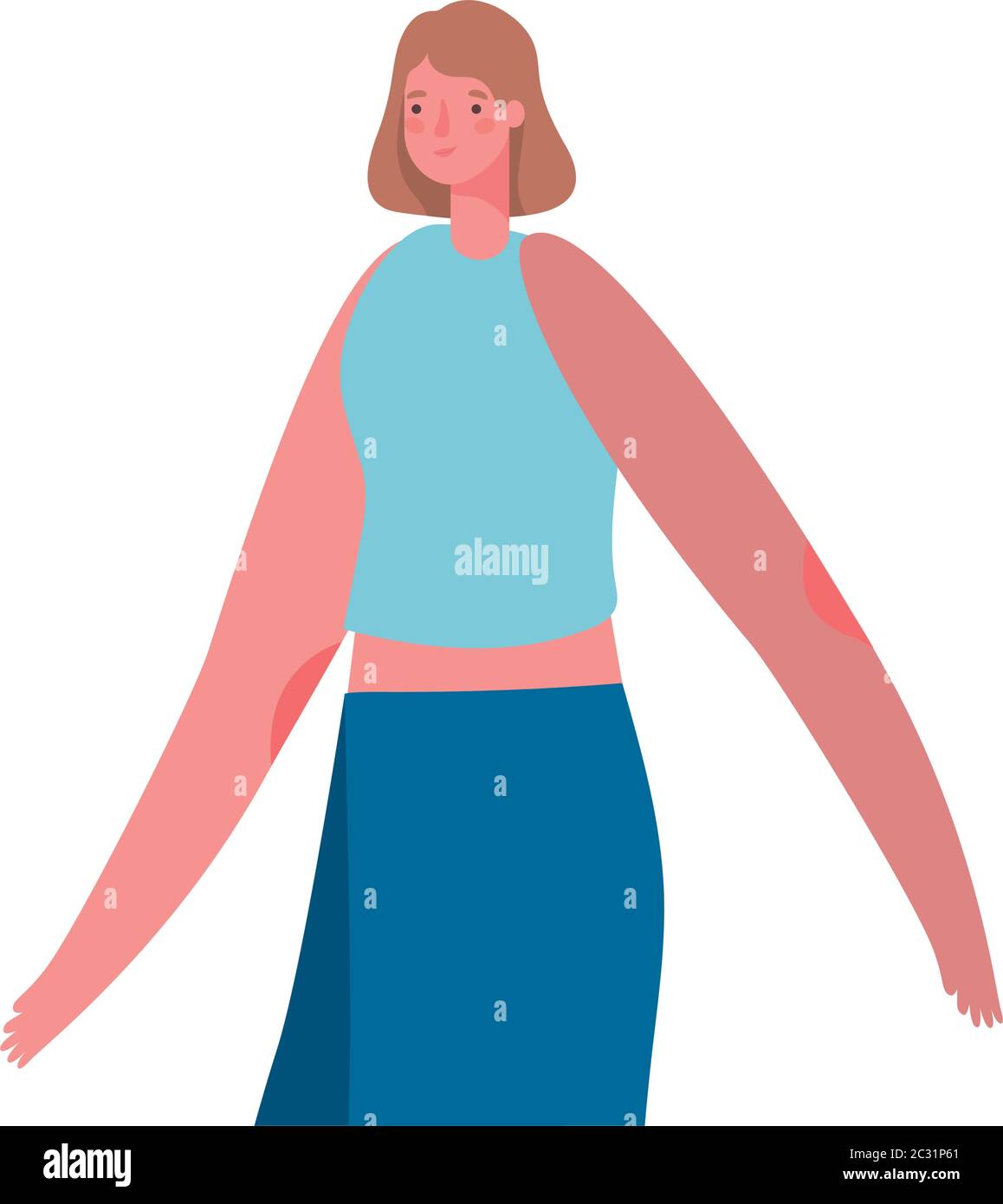 Avatar woman cartoon with casual cloth design, Girl female person ...