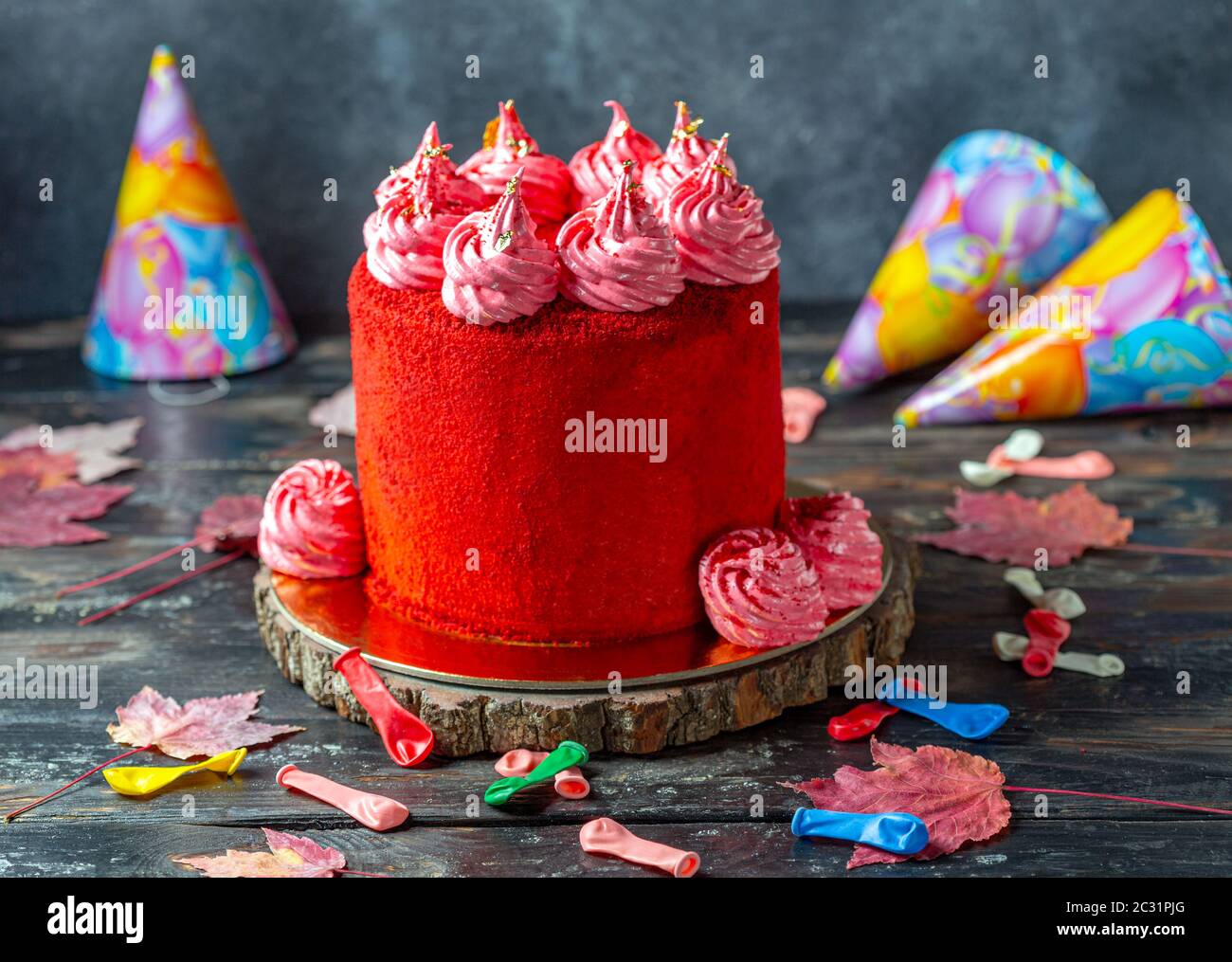 Traditional red velvet sponge cake Stock Photo - Alamy