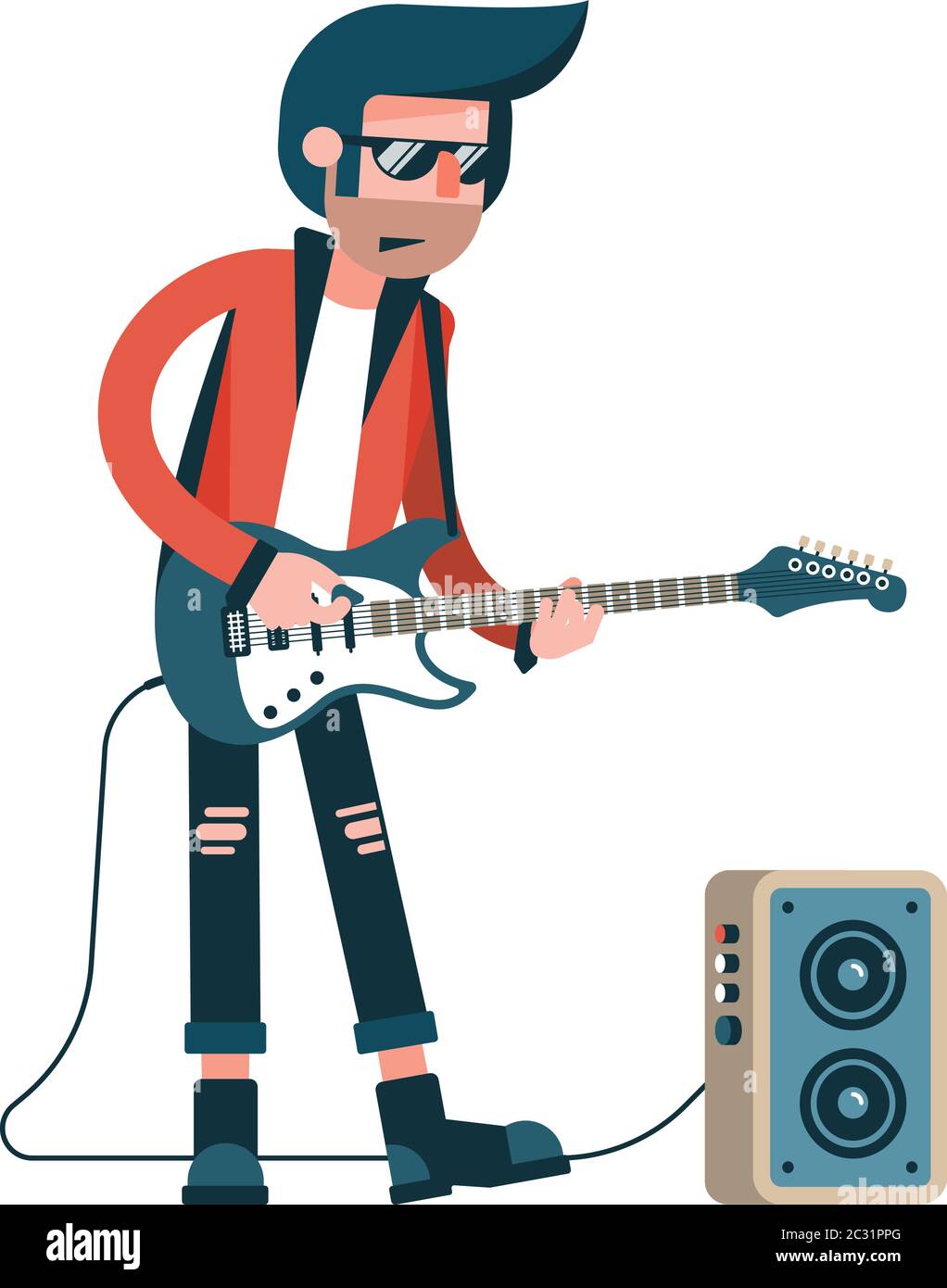 Rock musician plays on Cut Out Stock Images & Pictures - Alamy