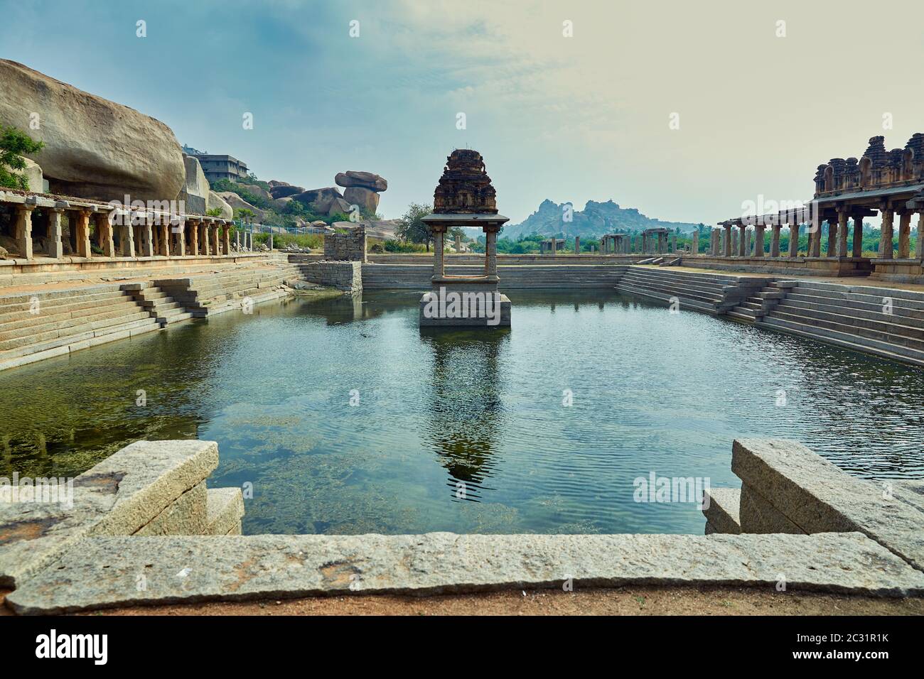 Pushkarni temple in Hampi, Karnataka, India Stock Photo - Alamy