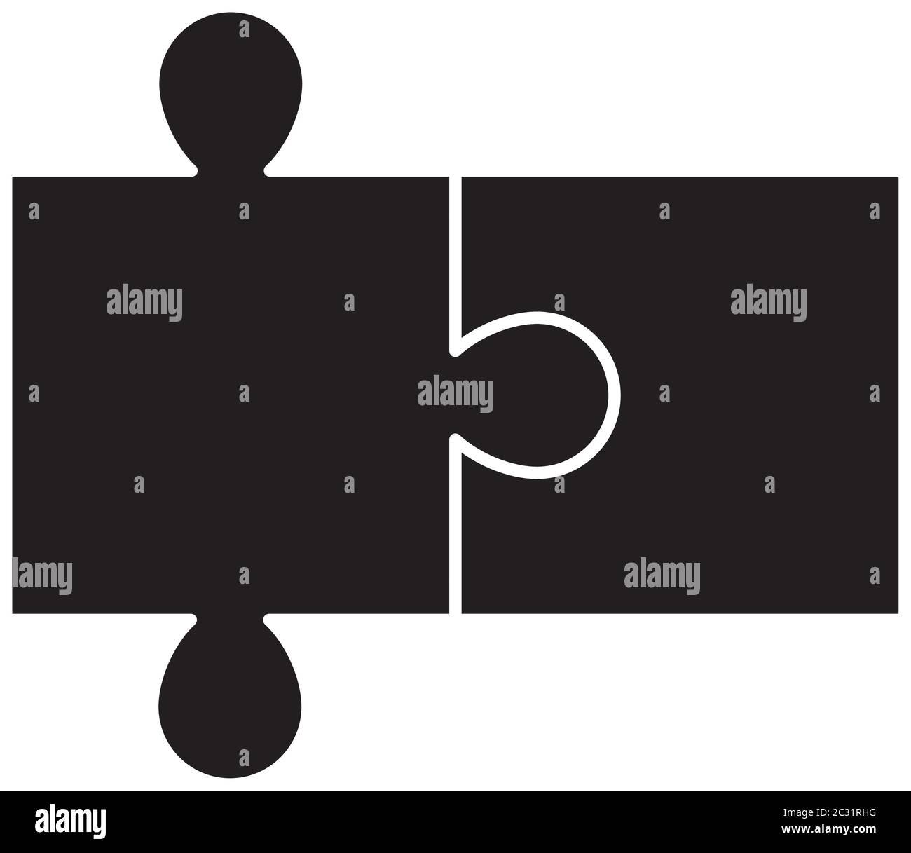 Puzzle Silhouette Style Icon Design Jigsaw Game Object Teamwork Match