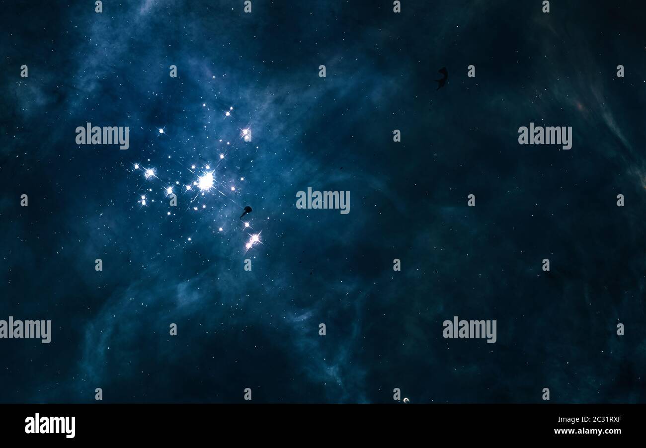 Blue star cluster hi-res stock photography and images - Alamy