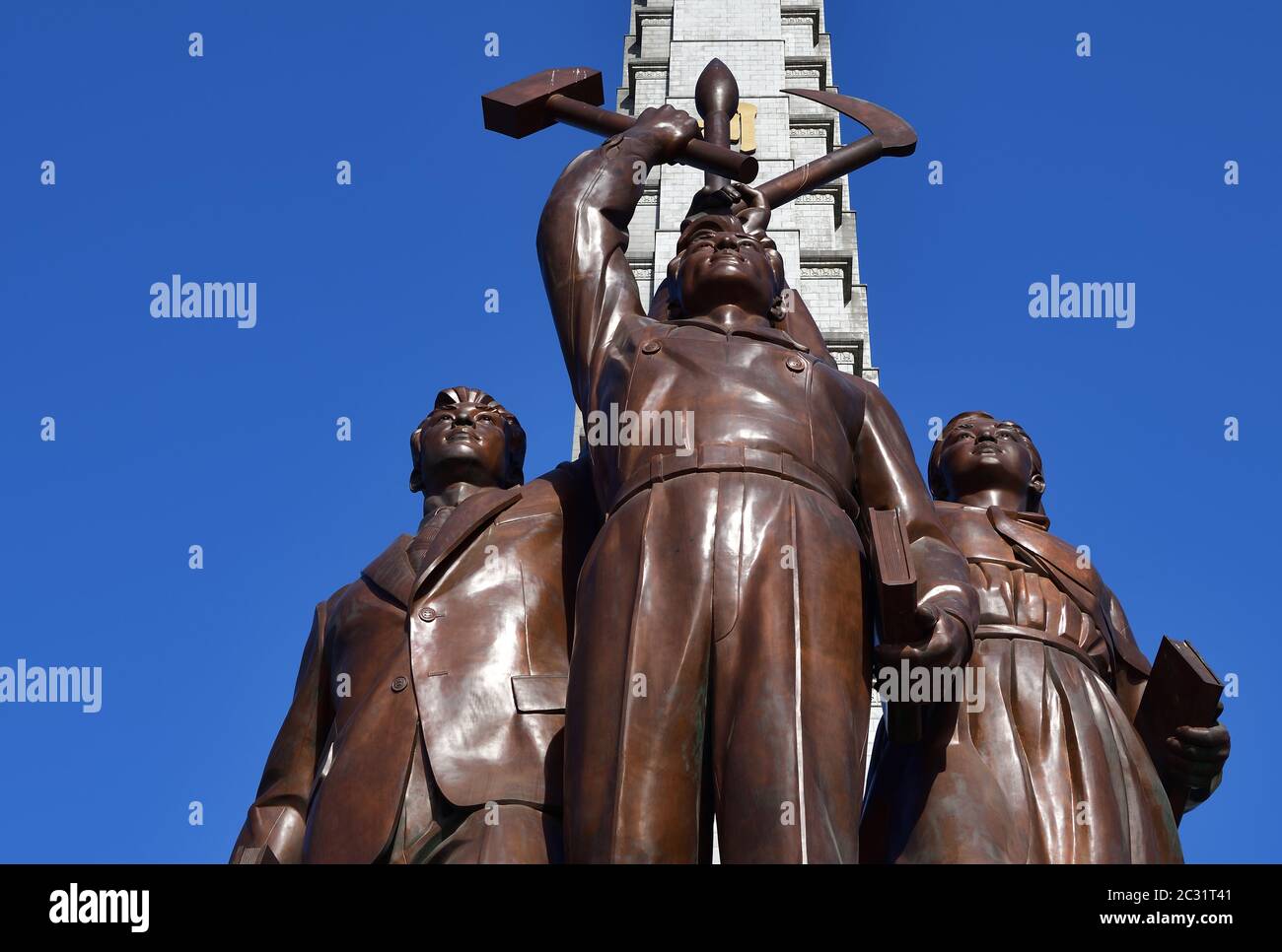 Pyongyang, North Korea - May 1, 2019: Tower of the Juche Idea and ...