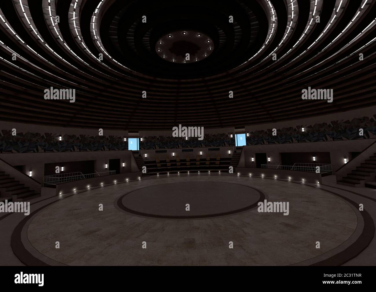 3D rendering of an event complex interior Stock Photo - Alamy