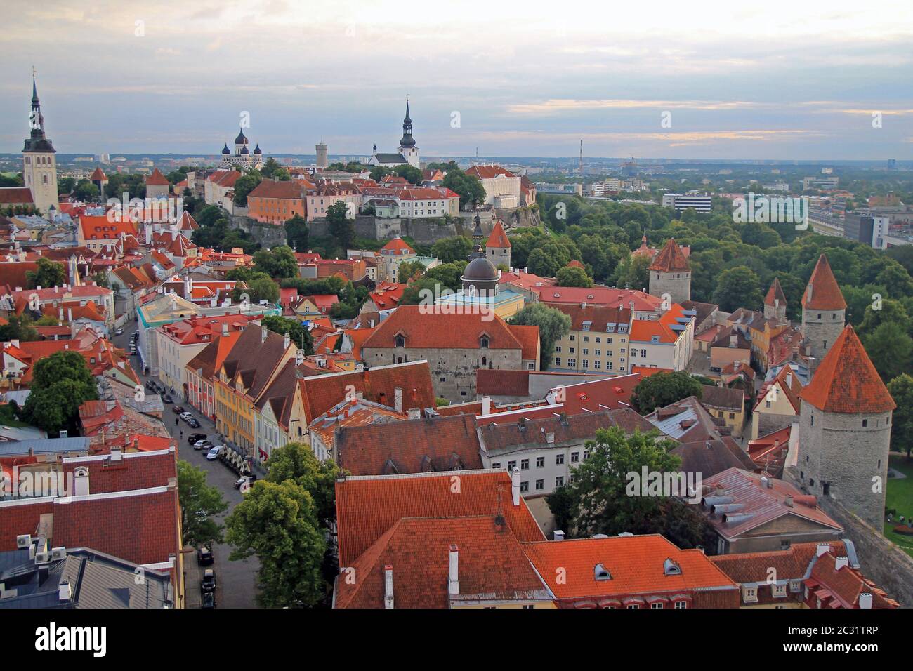 Downtown historical medieval Tallinn skyline with colored houses Stock ...
