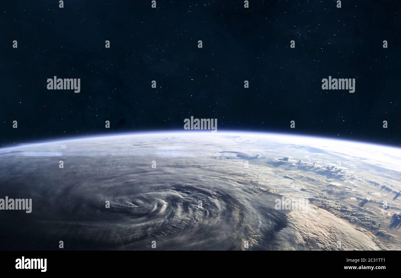 Earth landscape. View from outer space. Solar system Stock Photo - Alamy