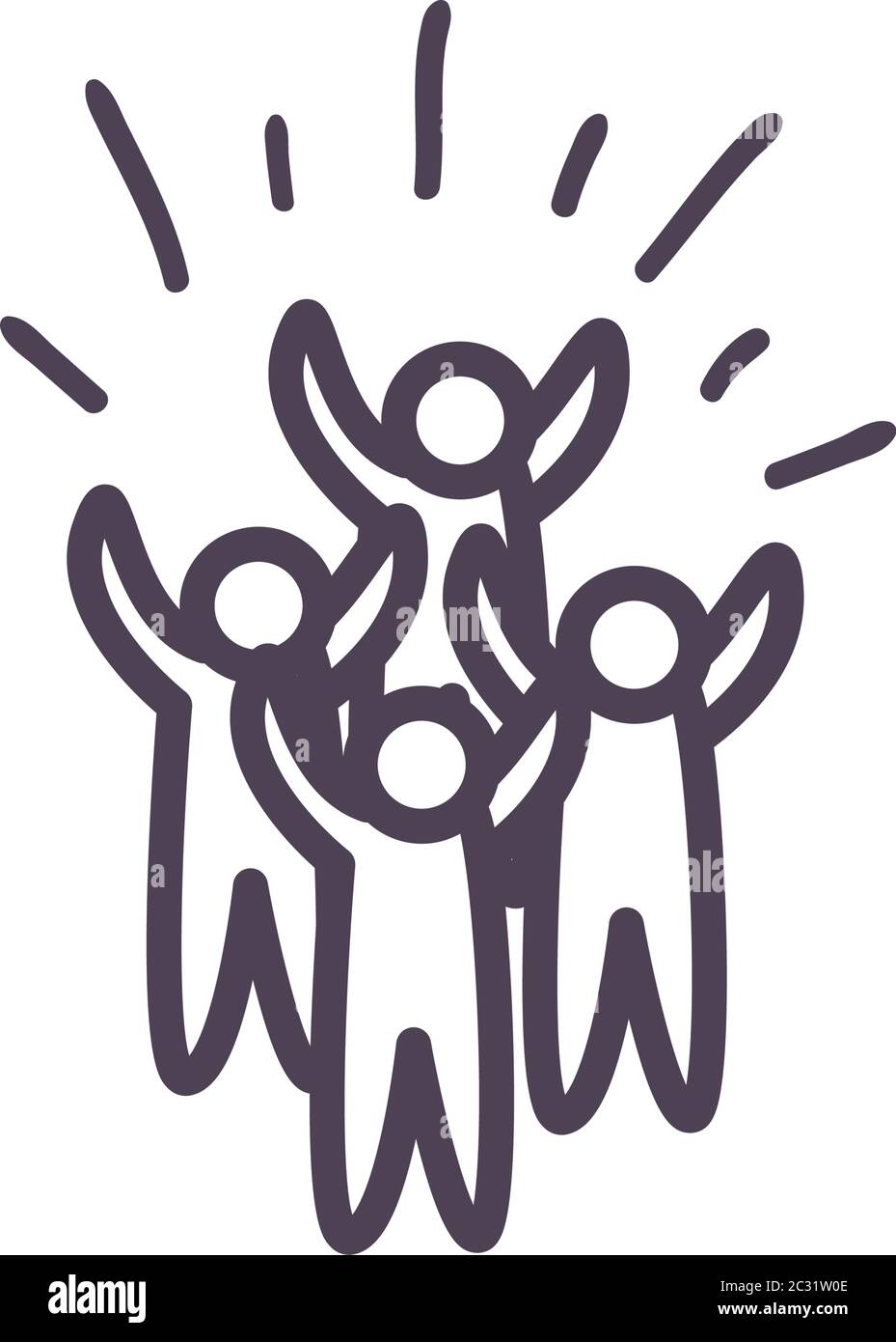 Winners avatars line style icon design, Winner first position and ...