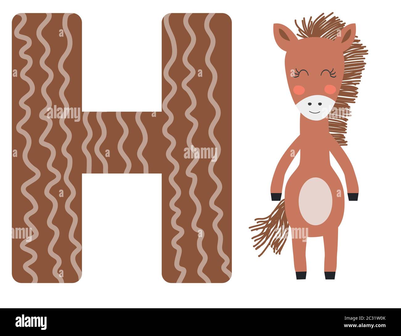 Horse english alphabet kids Cut Out Stock Images & Pictures - Alamy