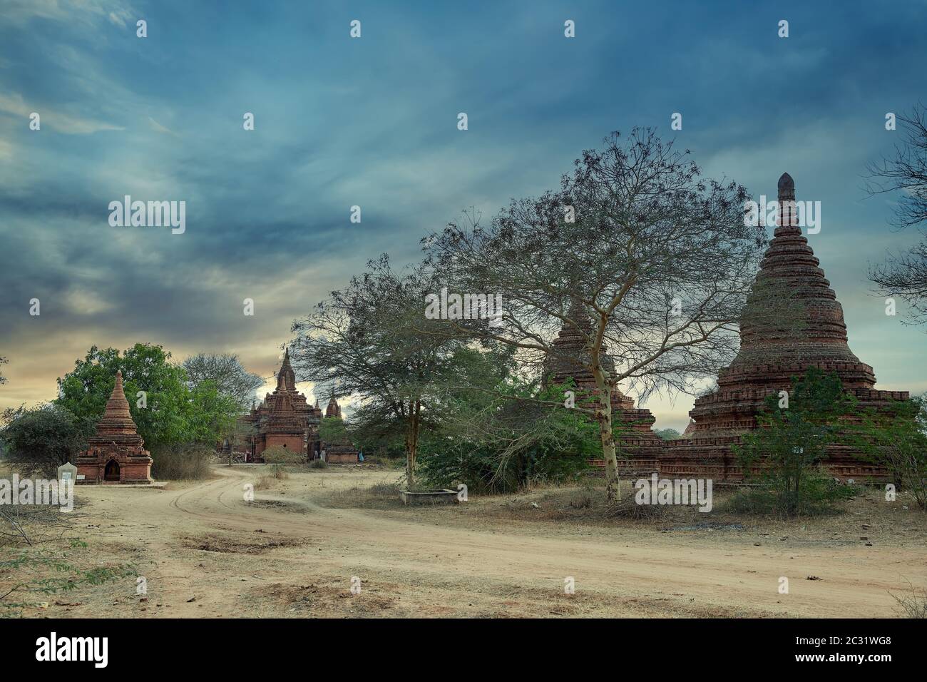 Group of ancient pagodas in Bagan, Myanmar Stock Photo - Alamy