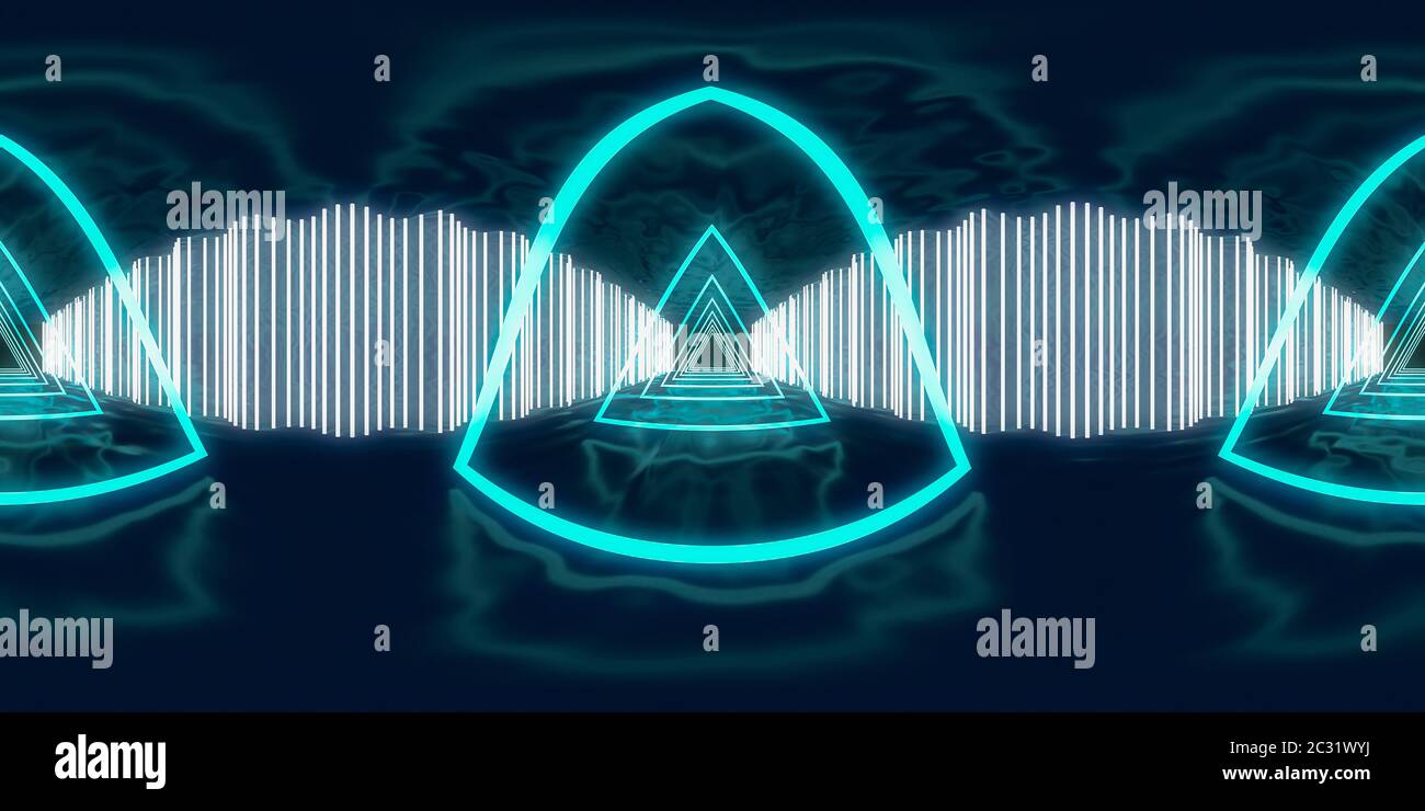 3d illustration, 3d rendering, vr 360 panorama abstract images of the ...