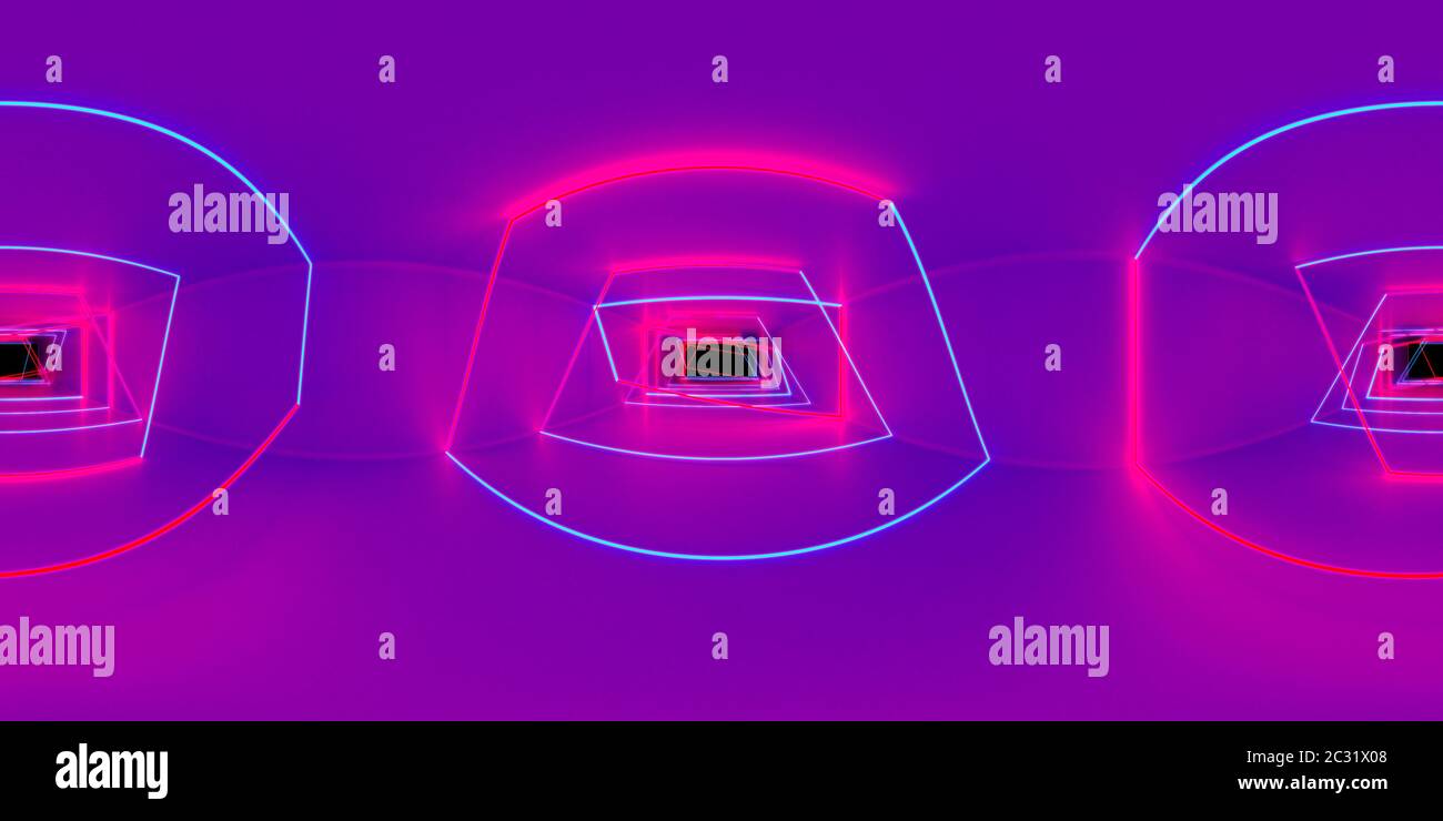 3d illustration, 3d rendering, vr 360 panorama abstract images of the ...