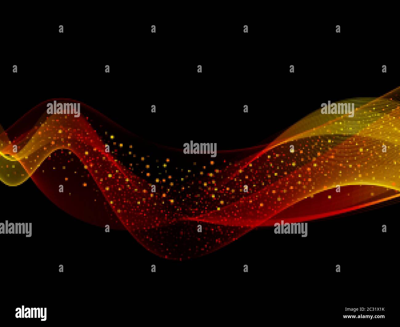 Abstract gold waves design. Shiny golden moving lines design element ...