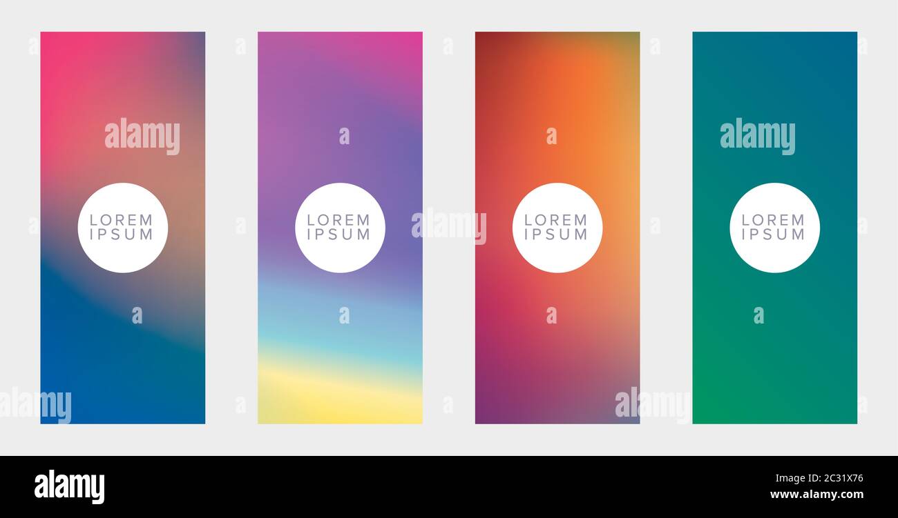 Colorful Gradient Backgrounds Frames With Circle Place For Text Abstract Texture Art And