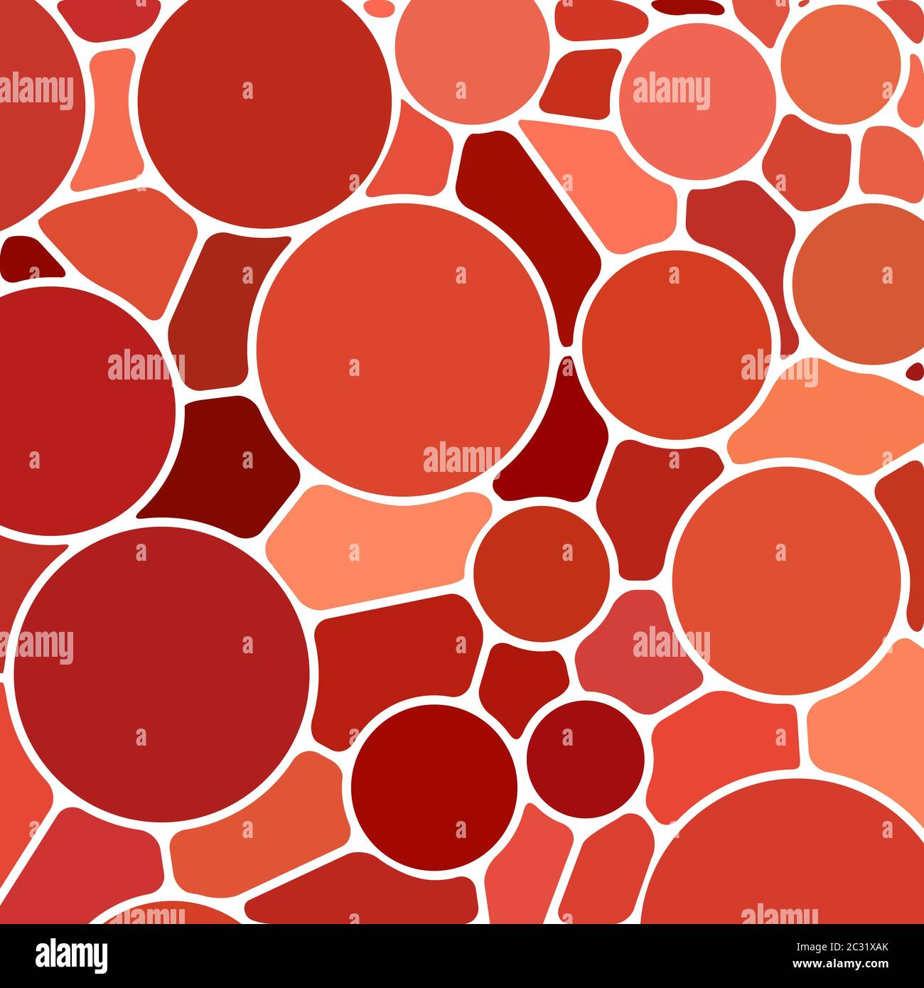 abstract stained-glass mosaic background - red circles Stock Photo - Alamy