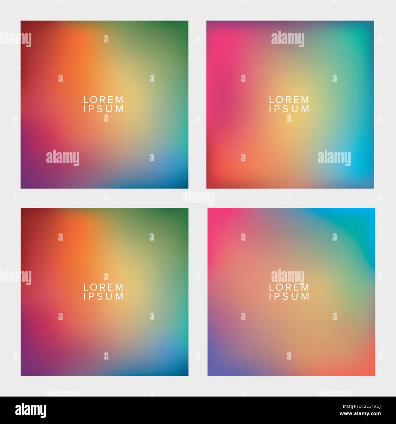 Colorful gradient backgrounds frames with place for text, Abstract ...