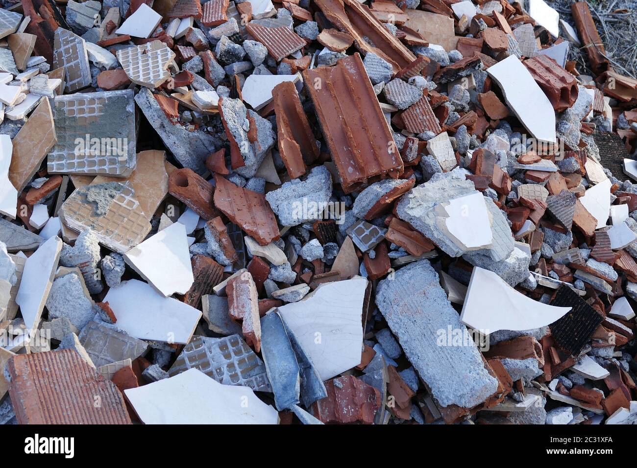 people pollute the environment they live in, concrete and brick remains ...