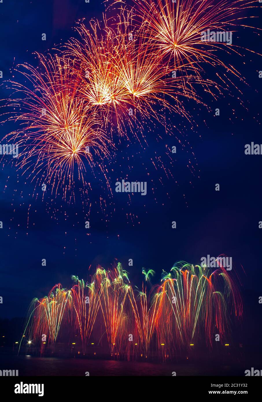 Abstract colored firework object. Variety of colors Mix Fireworks or ...