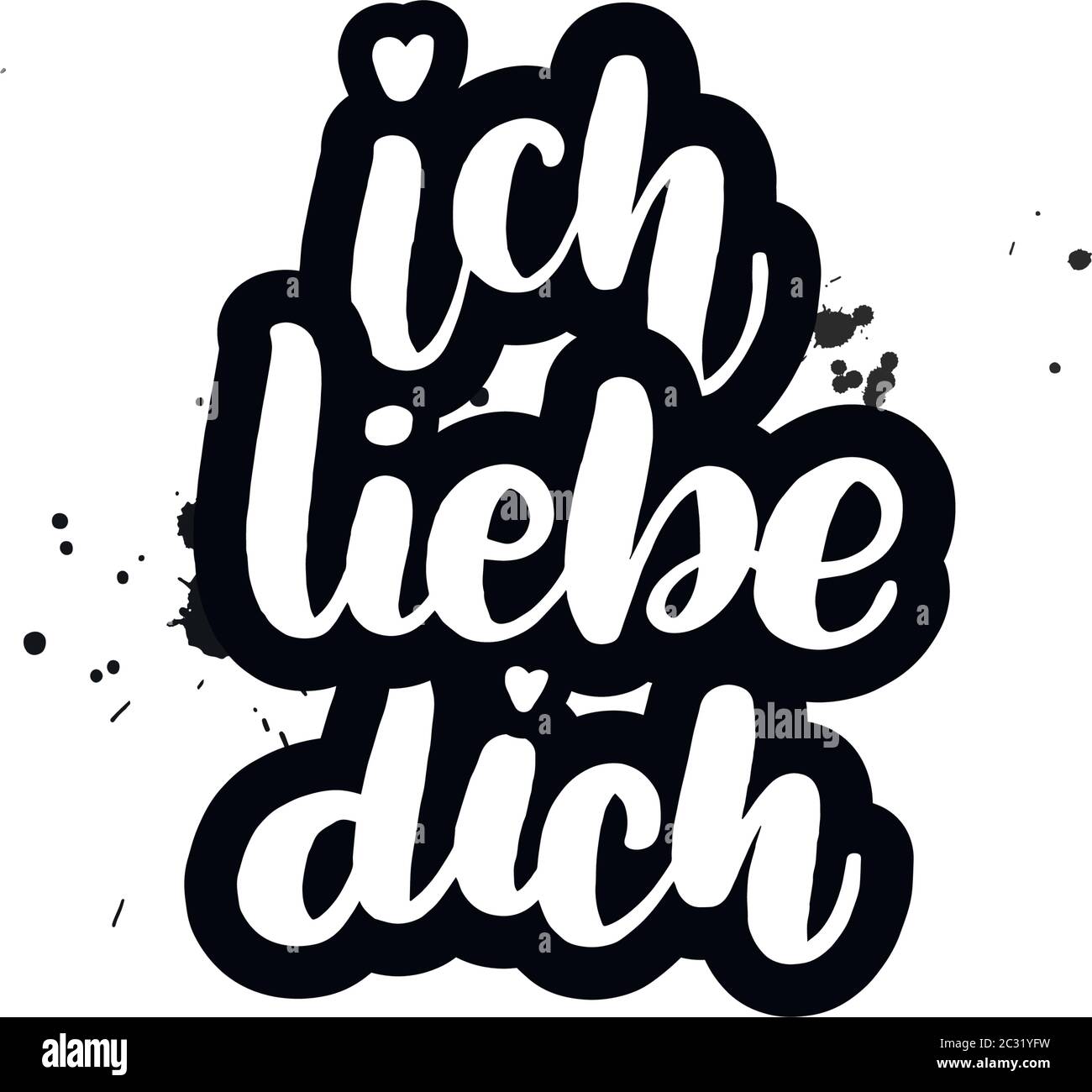 True love hand lettering Stock Vector Images - Alamy