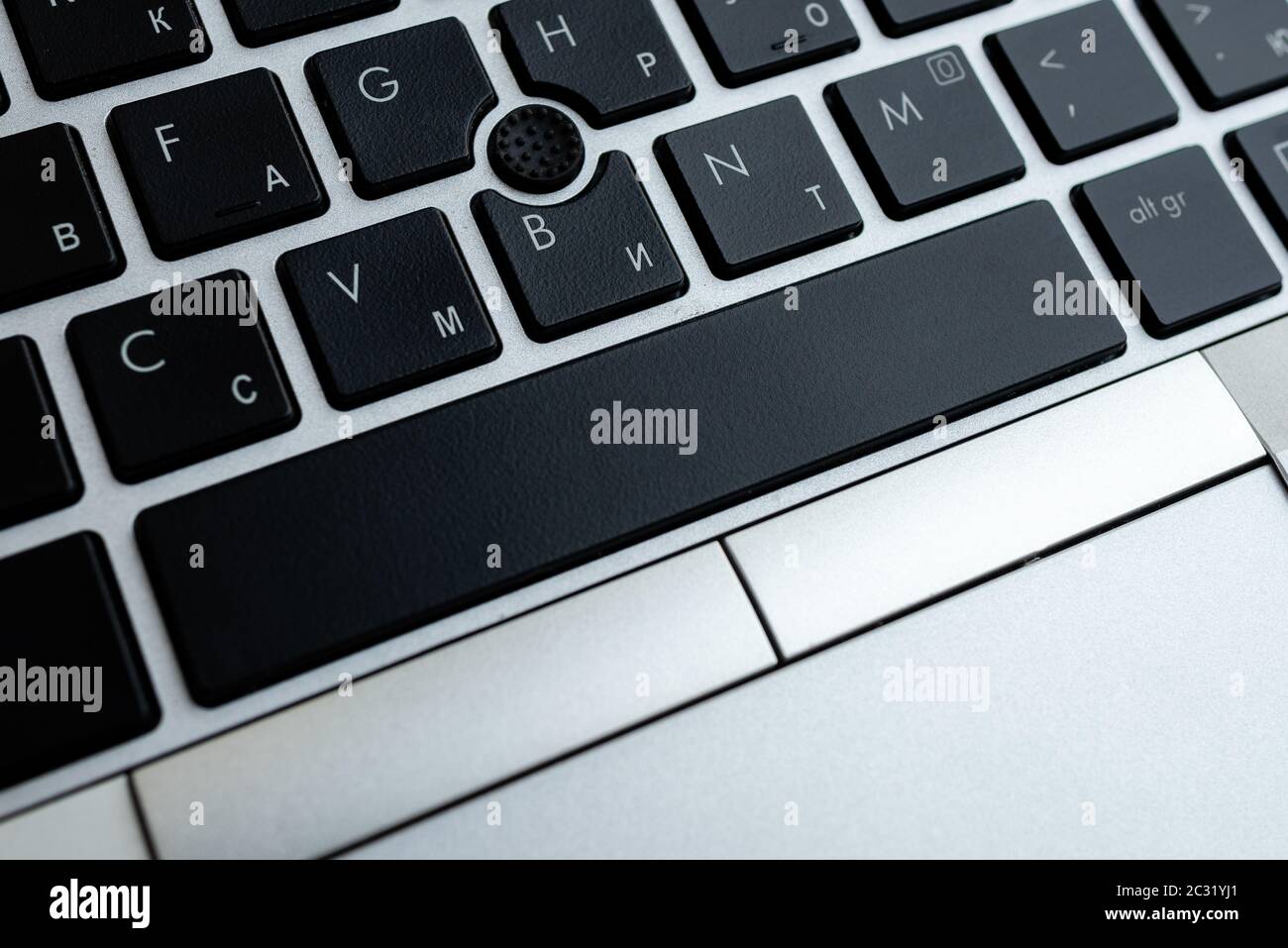 Pc keyboard key with empty note paper above background copy space Stock ...