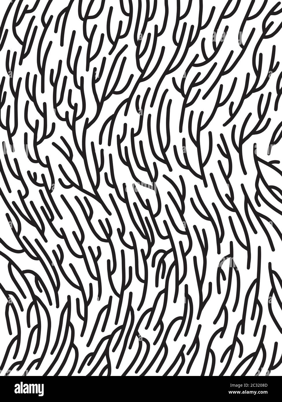 Corals, black background Stock Vector Images - Alamy