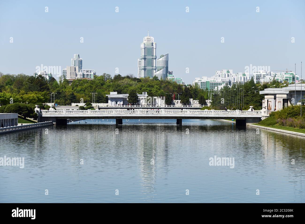 Pyongyang, North Korea - May 2, 2019: City skyline of Pyongyang, North ...
