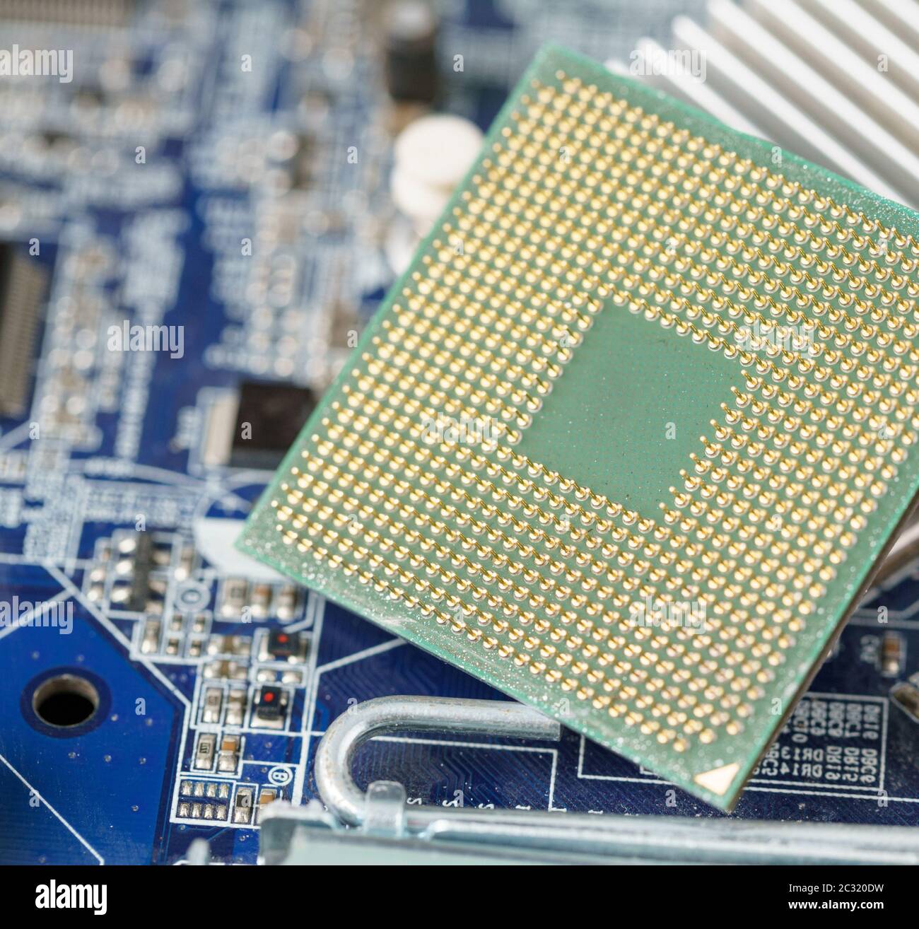 Close-up photo of CPU on laptop motherboard Stock Photo - Alamy