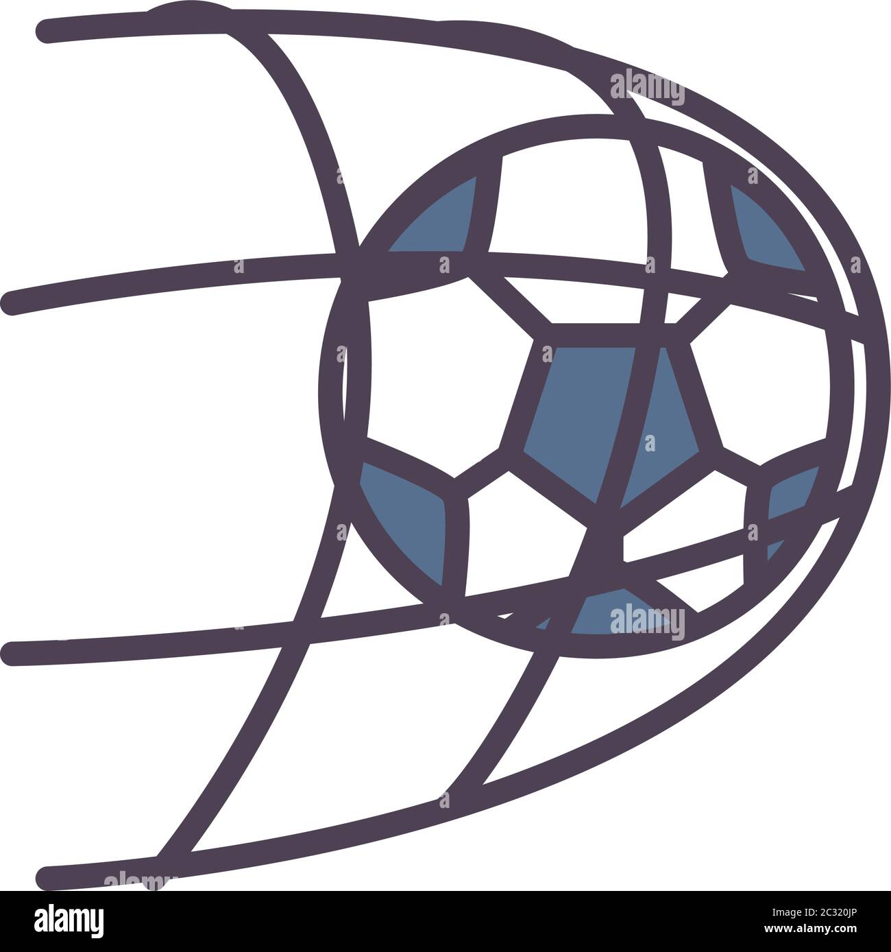 Ball goal line and fill style icon design, Soccer football sport hobby ...