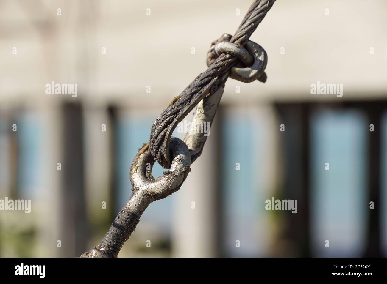 stainless steel turnbuckle hook and steel wire cable rope connection ...