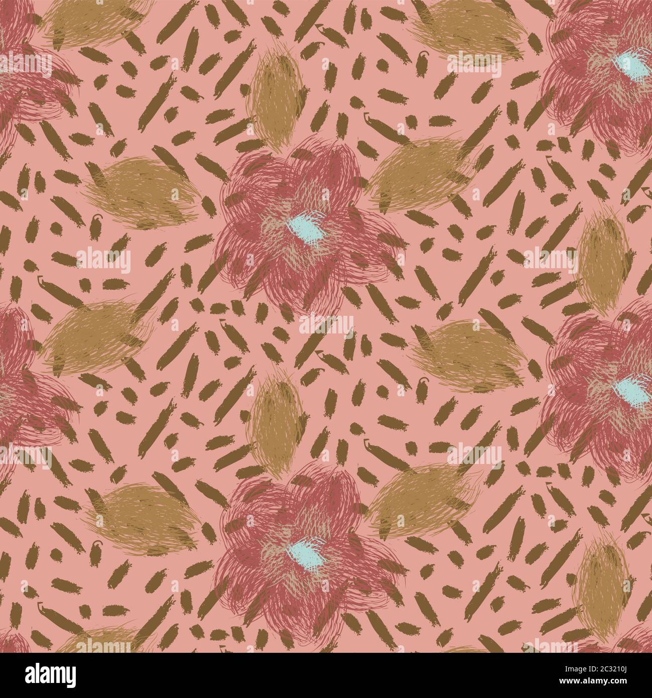 Rust colored flowers Stock Vector Images - Alamy