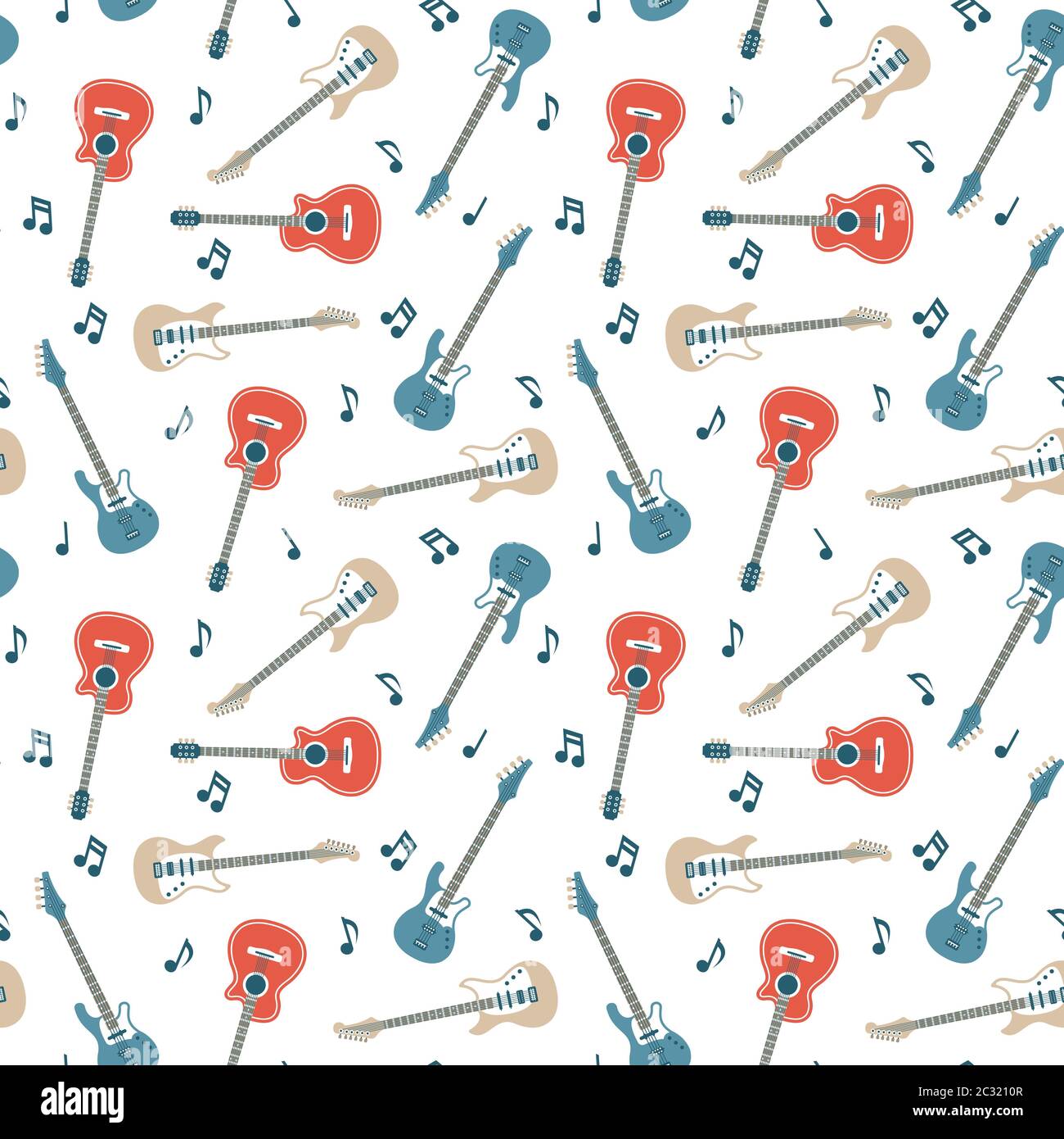 Seamless pattern guitars Stock Vector Image & Art - Alamy