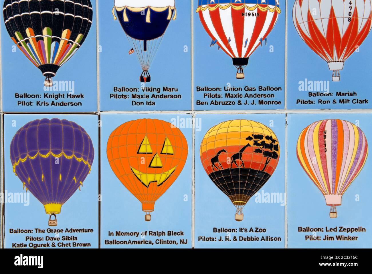 Tiles at the Albuquerque International Balloon Museum,New Mexico,USA ...