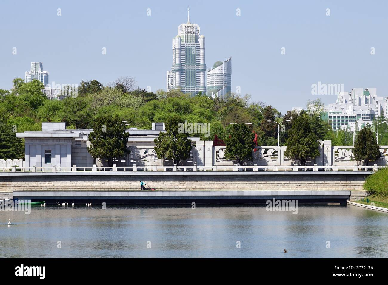Pyongyang, North Korea - May 2, 2019: City skyline of Pyongyang, North ...