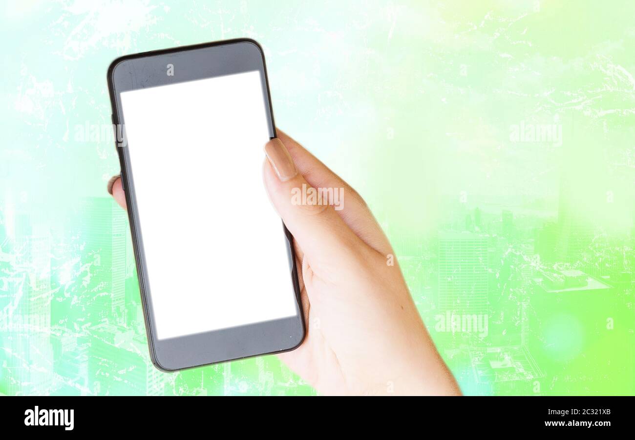 Modern Gadgets With White Display Screen Under Colorful Bokeh ...