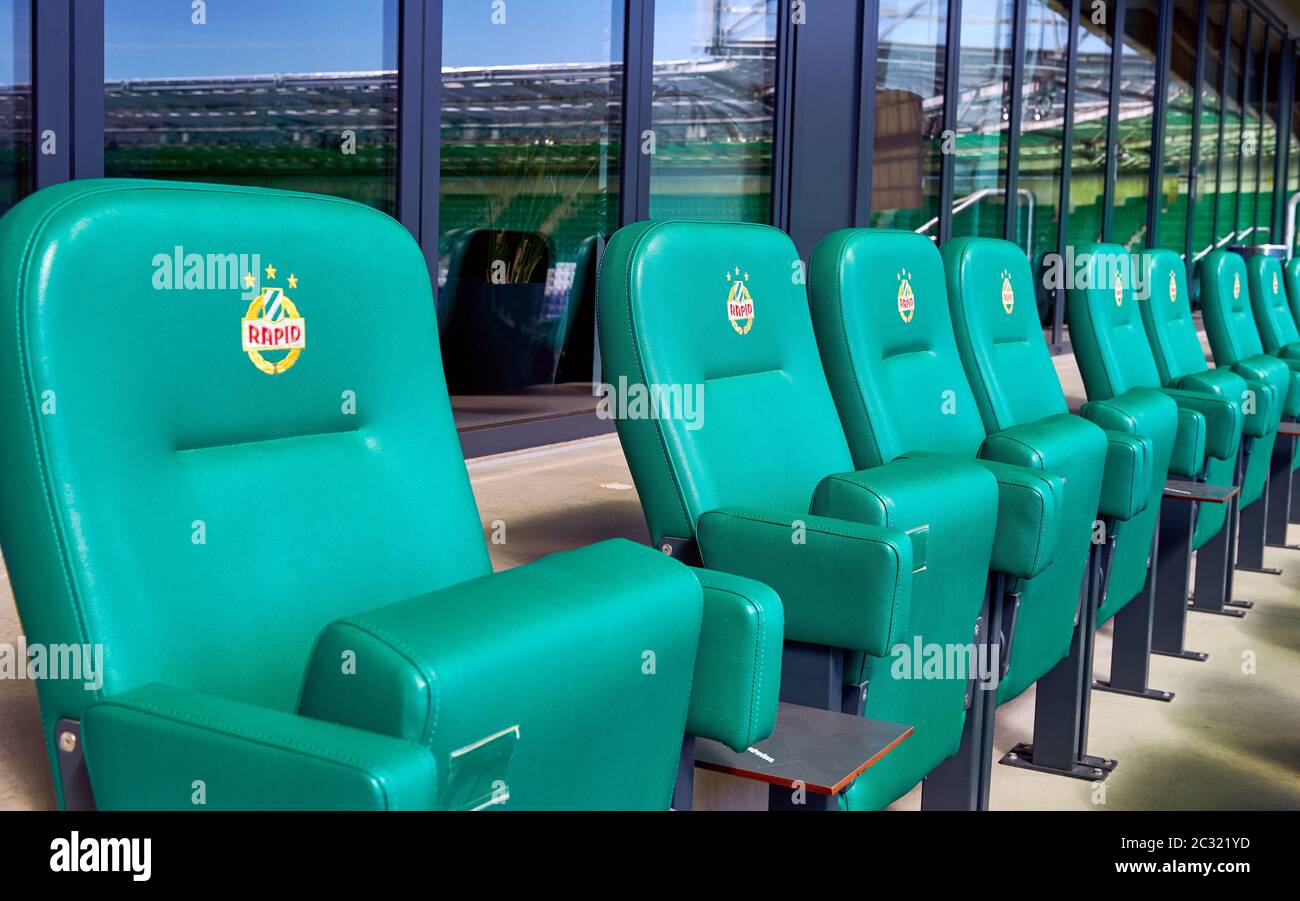 VIP tribune at Allianz stadion - the official arena of FC Rapid Stock ...