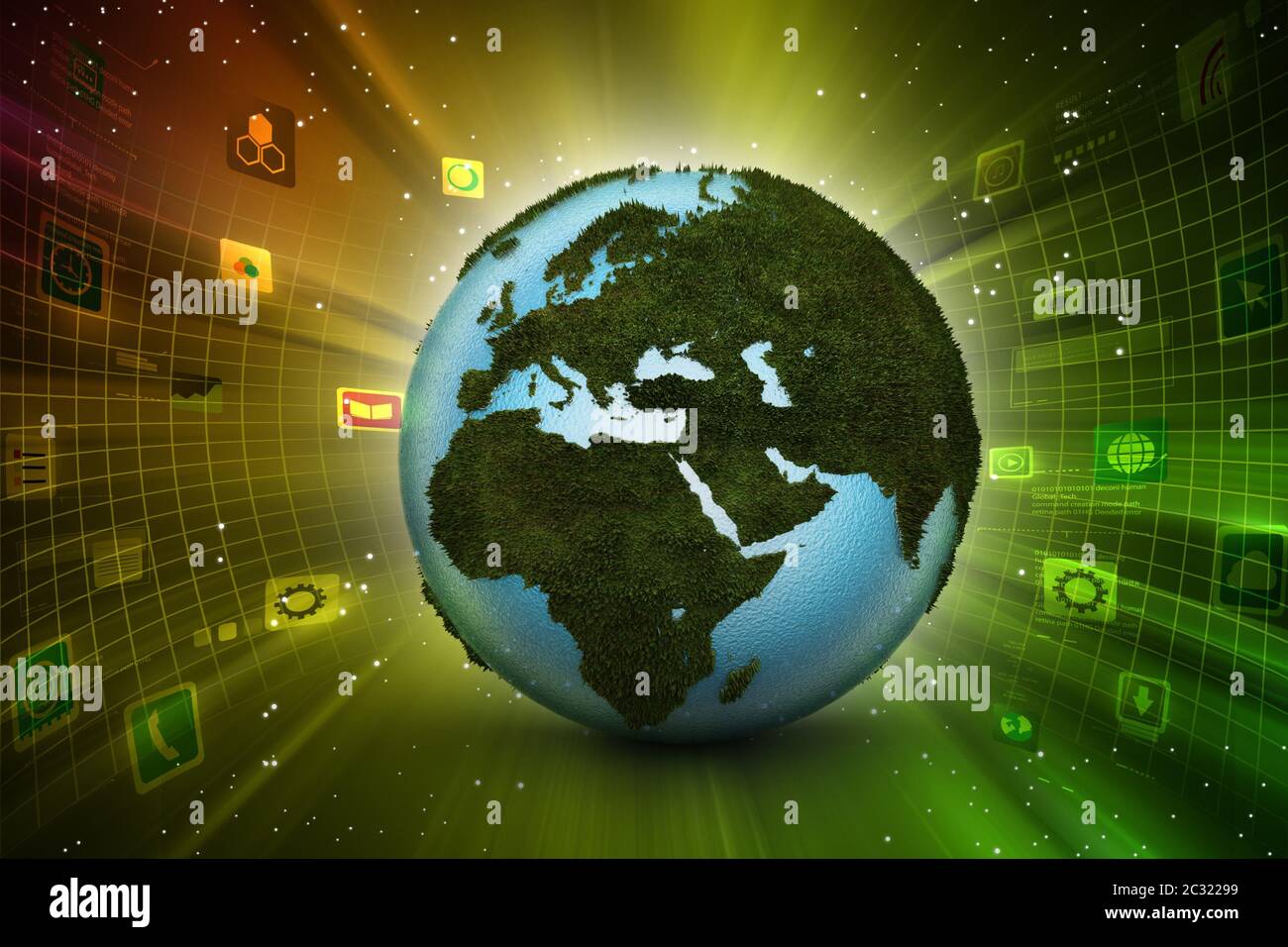Earth globe showing map Stock Photo - Alamy