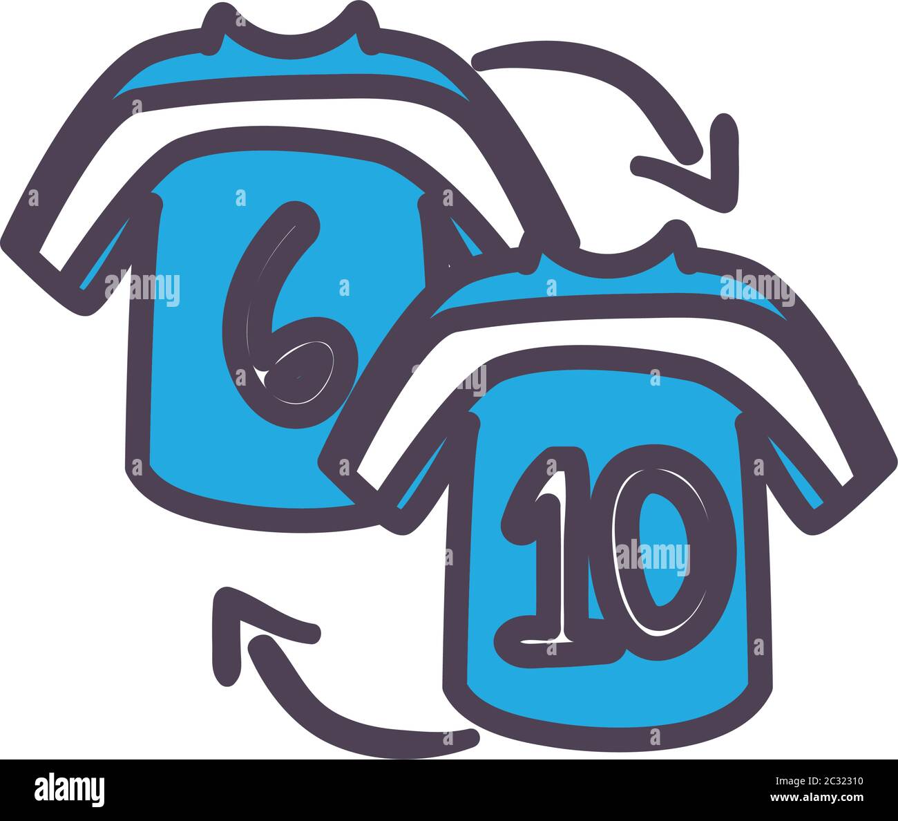 change of players line and fill style icon design, Soccer football ...