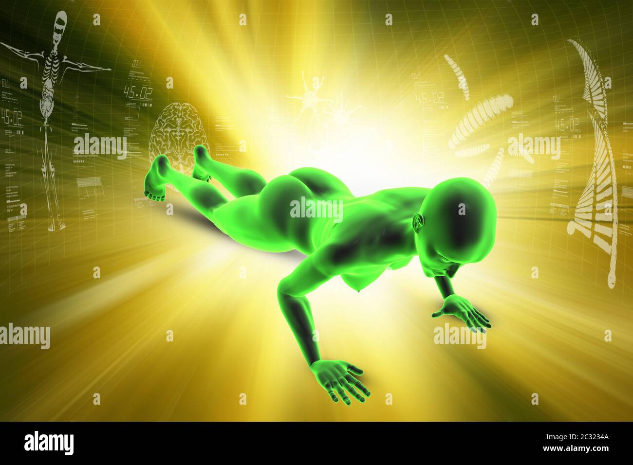 3d women exercising Stock Photo - Alamy