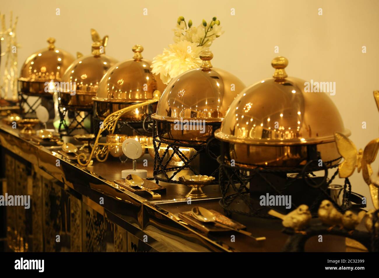 catering stall counter Stock Photo - Alamy