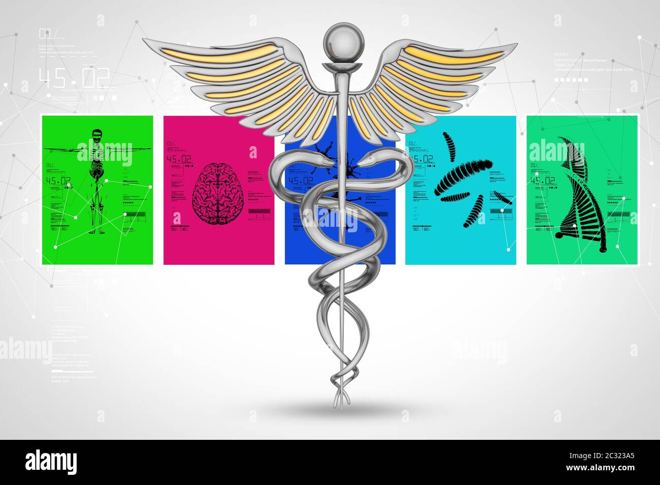 caduceus medical symbol Stock Photo - Alamy