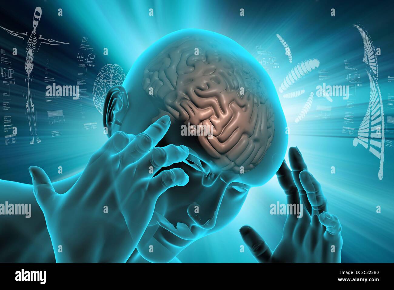 representation of human brain Stock Photo - Alamy