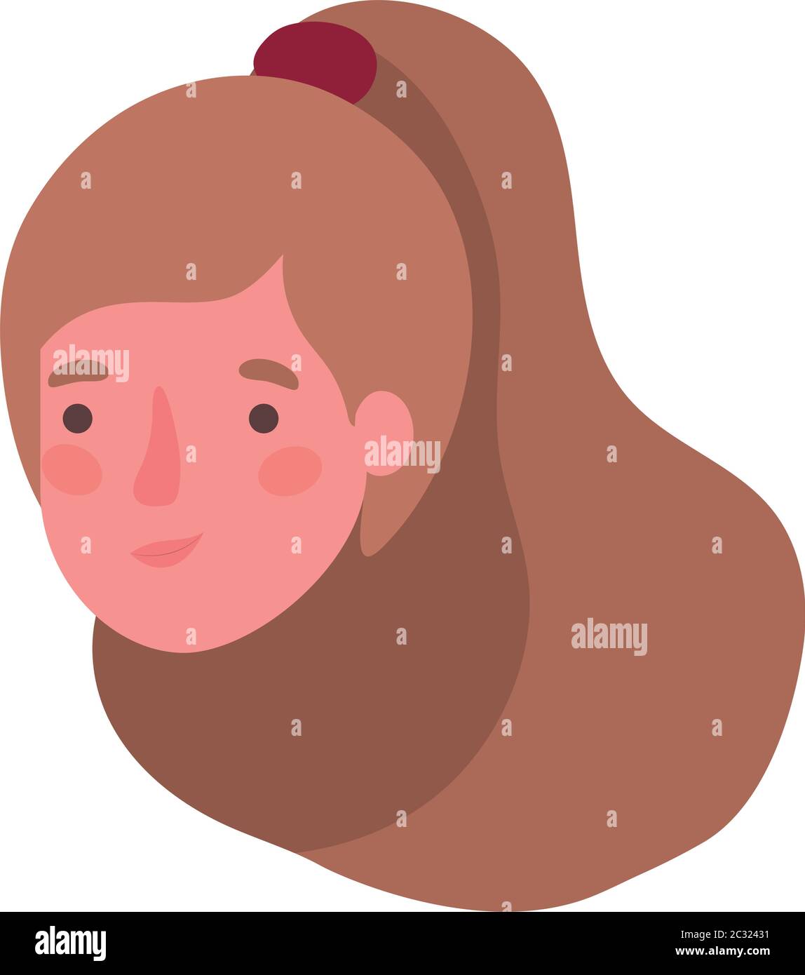 Head woman cartoon design, Girl female person people human and social ...