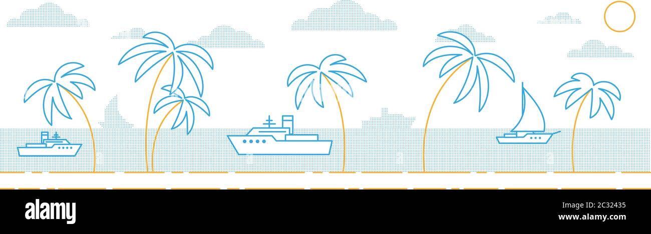 A simple minimalistic seascape Stock Vector Image & Art - Alamy