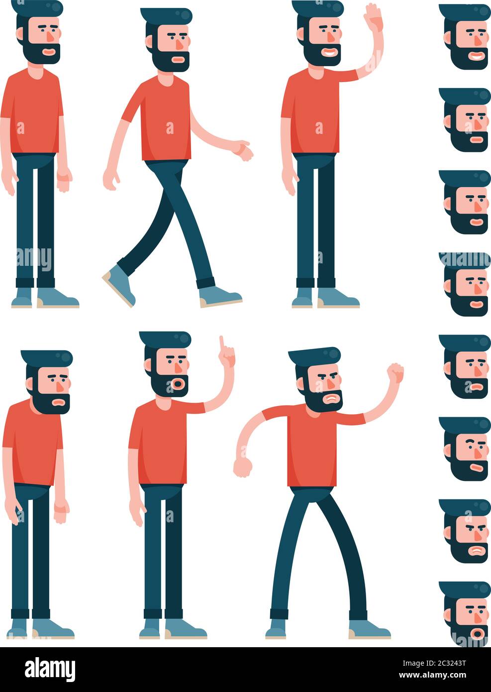 Male character constructor set Cut Out Stock Images & Pictures - Alamy