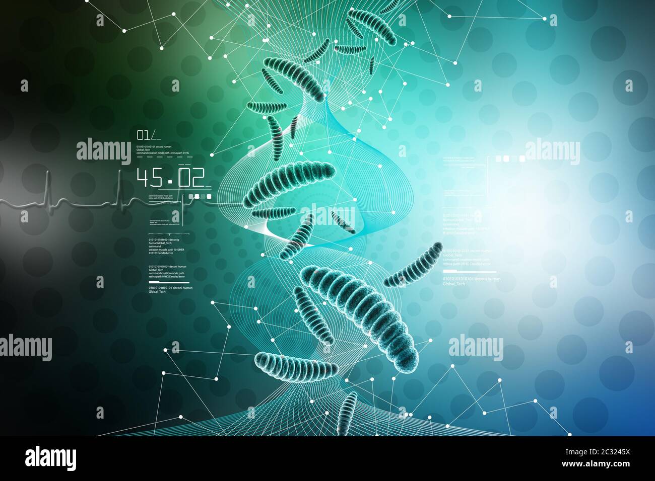 3d model of bacteria Stock Photo - Alamy