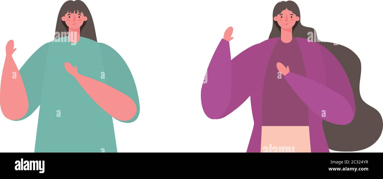women avatars cartoons design, Woman girl female person and people ...