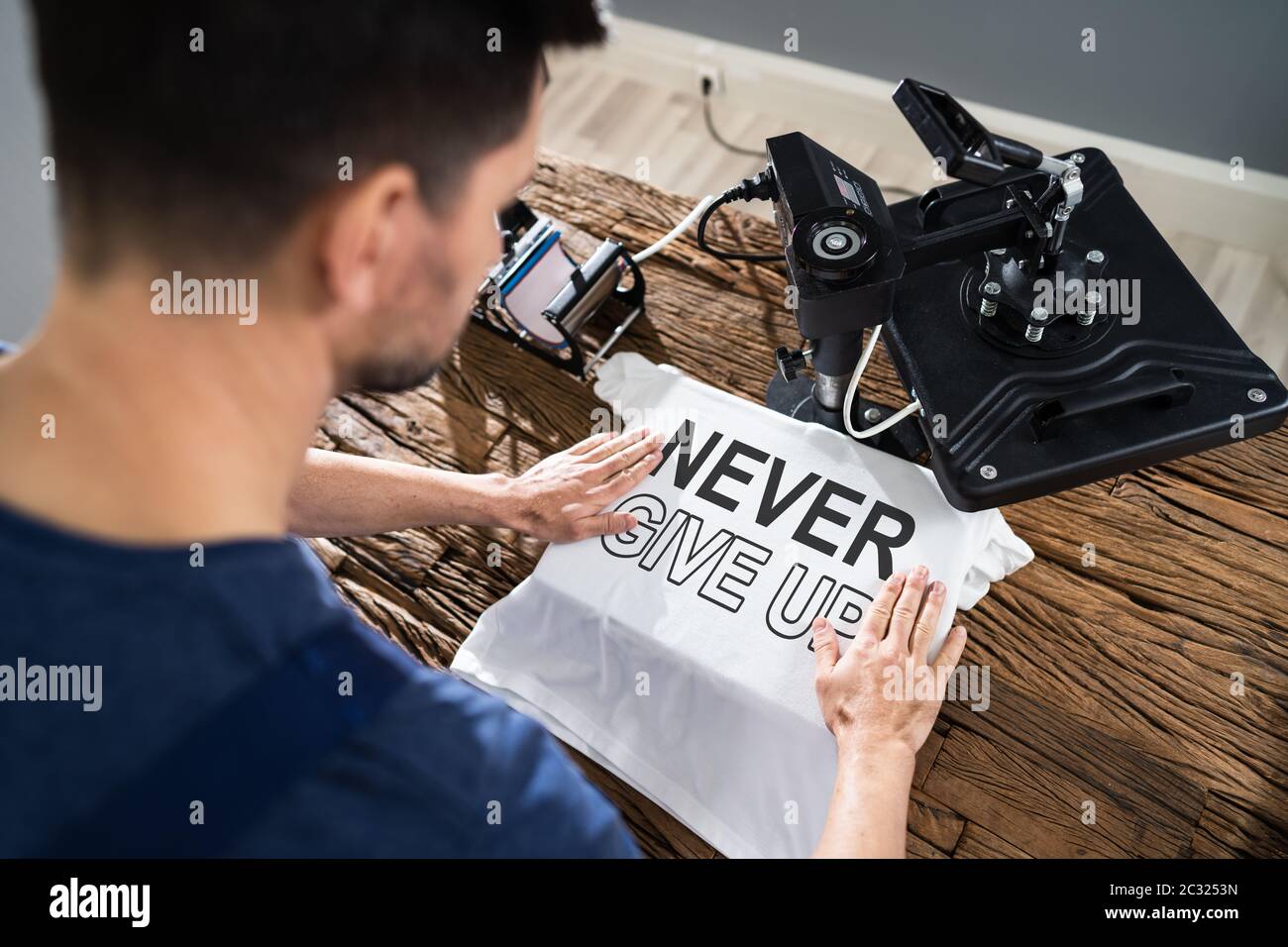 Printing on tshirts hi-res stock photography and images - Alamy